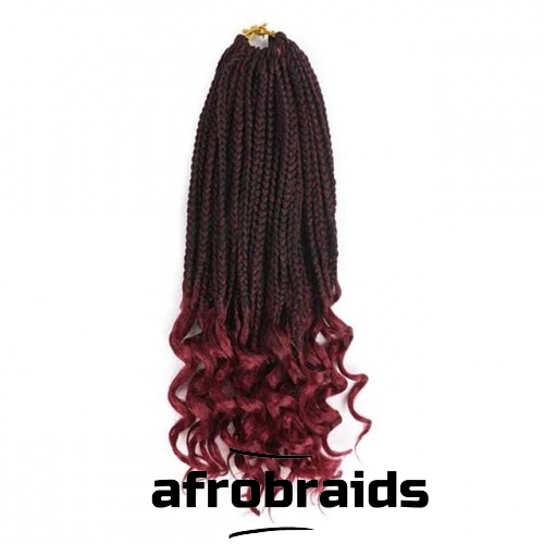 Crochets Box Braids curly - Rouge - Afrobraids : #Hairstyles, # ...